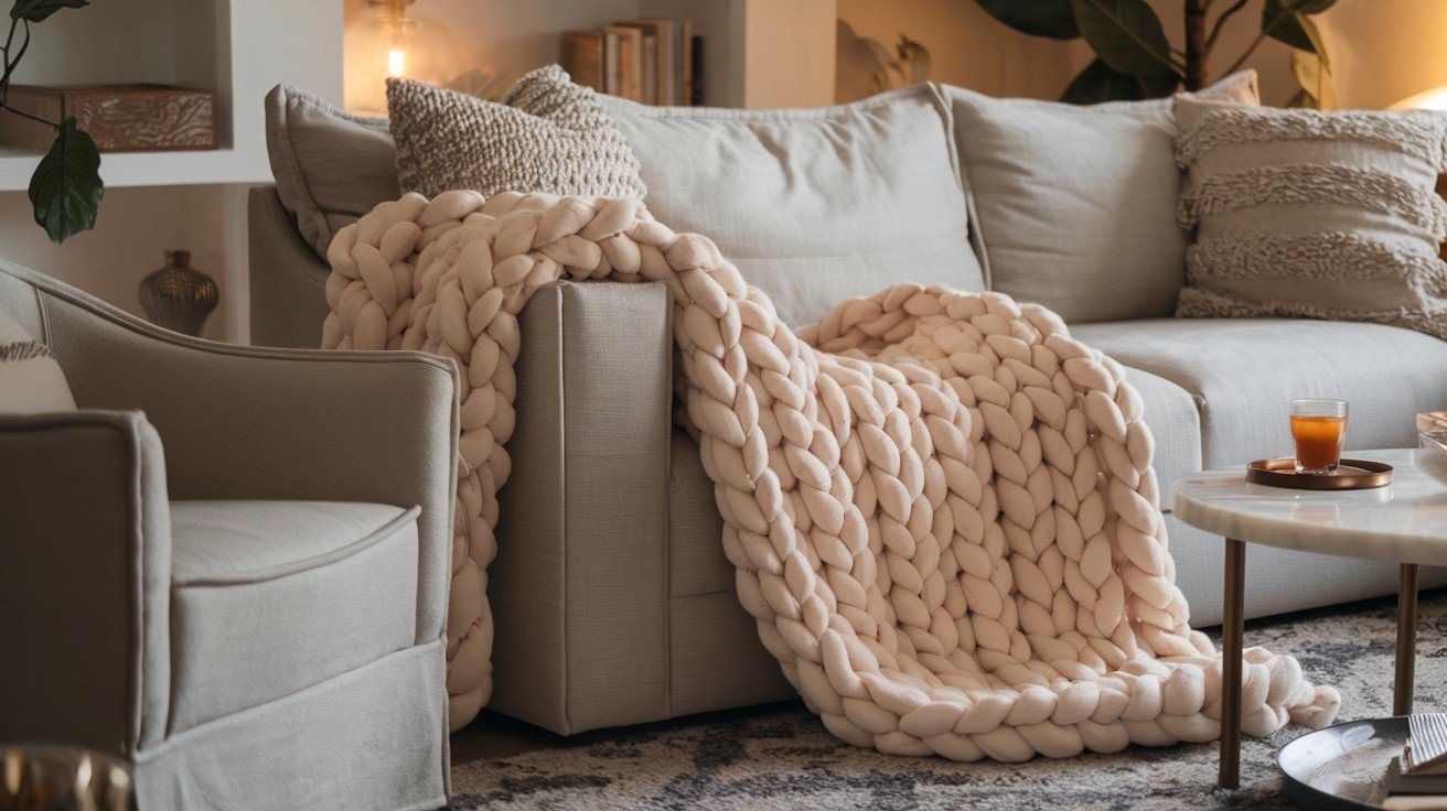 How to Drape a Throw on a Couch Like a Designer - Atdecor