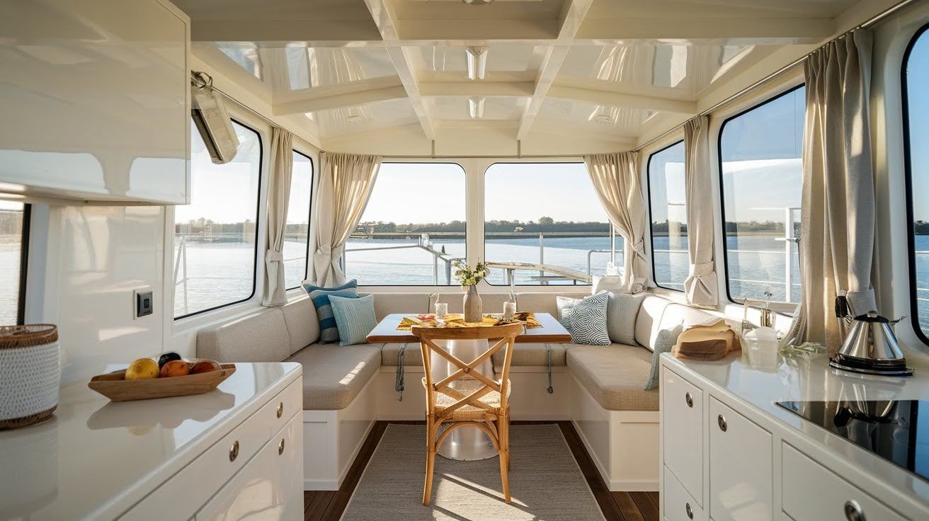 11 Beautiful Small Houseboat Interior Ideas to Copy Now - Atdecor