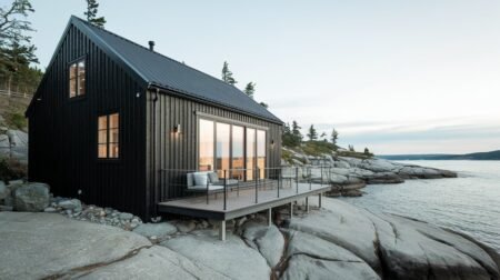 11 Bold Black Cabin in the Woods Design Ideas - Atdecor