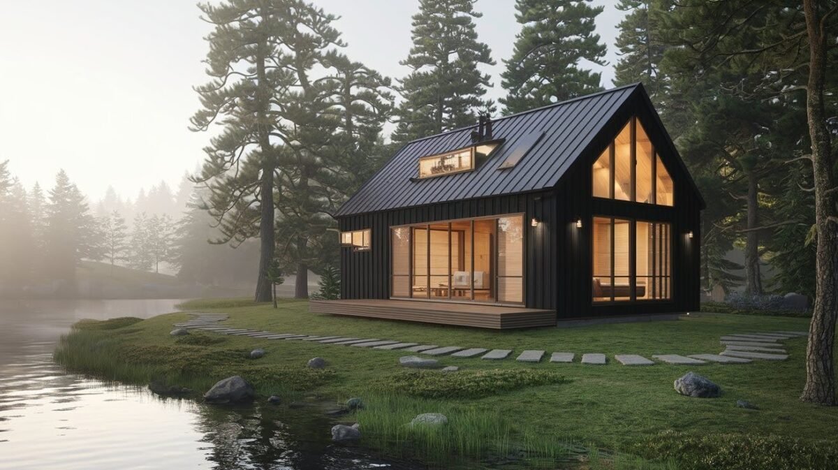 11 Bold Black Cabin in the Woods Design Ideas - Atdecor